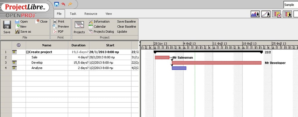 ProjectLibre Tutorial Part 1: Creating Your First Project