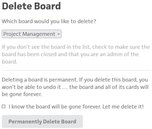 How to Delete a Board in Trello